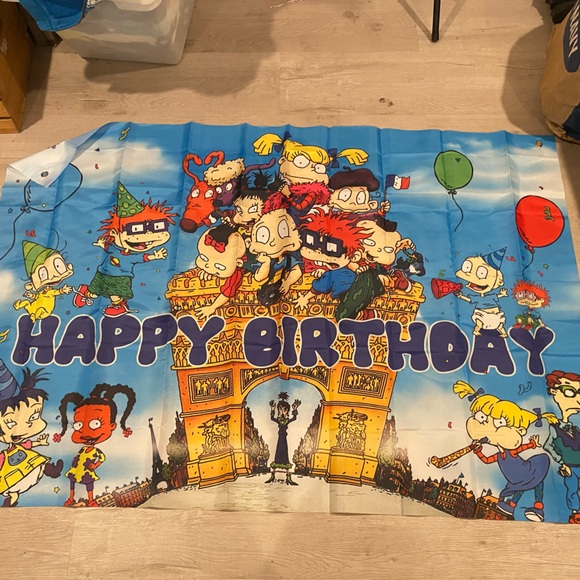 Party Supplies | Y2k Rugrats Birthday Banner Mural Large Size New ...